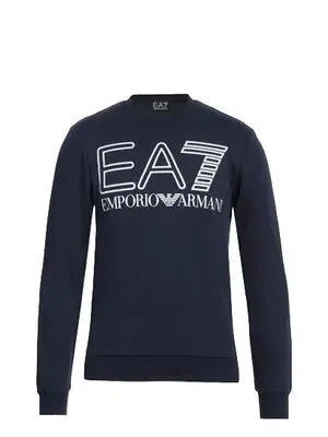 EA7 Cotton Elastane Sweatshirt With Logo - Navy