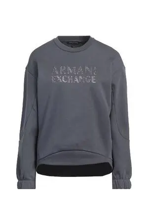 Armani Exchange Fleece Sweatshirt With Appliqués - Grey