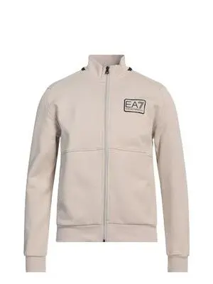 EA7 EA7 Cotton-Blend Fleece Sweatshirt Beige