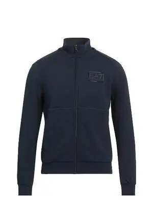 EA7 Cotton-blend Fleece Sweatshirt - Navy