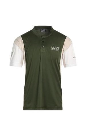 EA7 Recycled Polyester T-shirt With Printed Logo - Green
