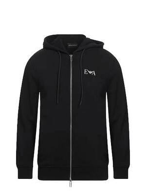 Emporio Armani Cotton-Elastane Fleece Sweatshirt Black