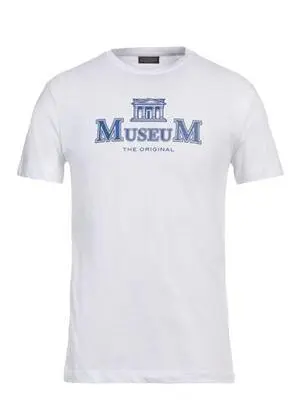 MUSEUM Man T-shirt Black Size M Cotton White