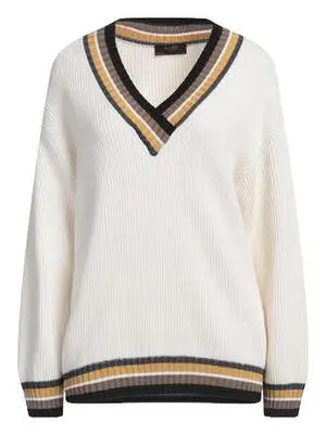 MOORER Knitted Sweater - White