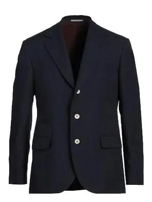 Brunello Cucinelli Cotton And Virgin Wool Twill Blazer - Blue