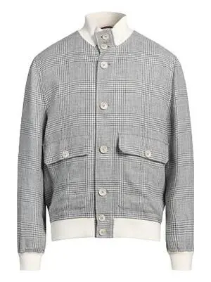 Brunello Cucinelli Casual Glen Plaid Jacket - Grey