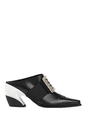 ROGER VIVIER Leather Mules & Clogs - Black