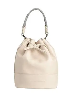 Brunello Cucinelli Leather Bucket Bag - Beige