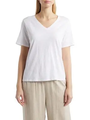 EILEEN FISHER Eileen Fisher Organic Cotton V-Neck T-Shirt