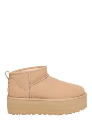 UGG Classic Ultra Mini Platform Boots Driftwood/white Pepper