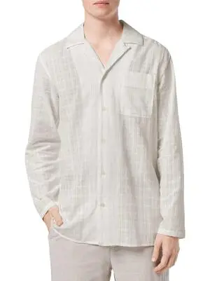 Scotch & Soda Classic Fit Cotton Voile Button-up Shirt - Swan