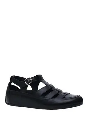 CANDICE COOPER Rock T-bar Fisherman Sandals - Black