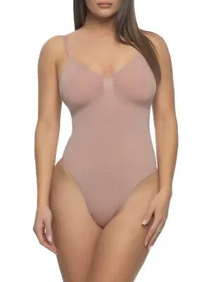 Felina Felina Low Back Shaping Bodysuit Rose Tan