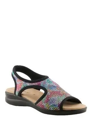 SPRING STEP SHOES Nyaman Slingback Sandal - Black Multi