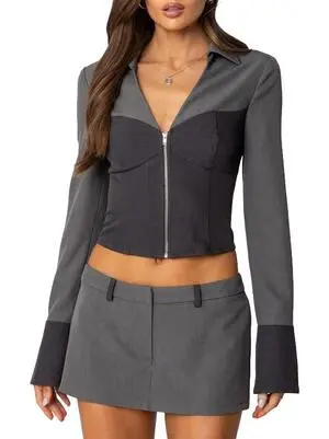 EDIKTED EDIKTED Angela Colorblock Corset Top