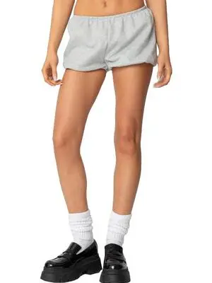 EDIKTED Robina Fleece Shorts - Gray-melange