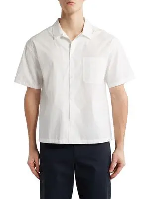 FRAME Short Sleeve Button-up Shirt - Natural