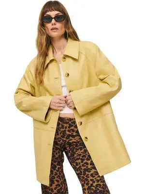 REFORMATION Reformation Celine Leather Jacket Sunshine