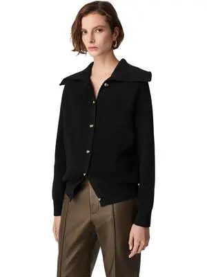 Bottega Veneta Cotton Rib Cardigan - Black