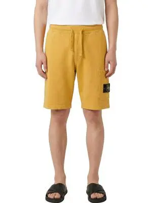 Stone Island Cotton Cargo Shorts - Yellow