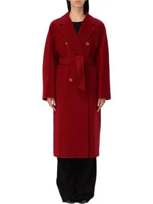 Max Mara Max Mara Double Breasted Belted Coat Red