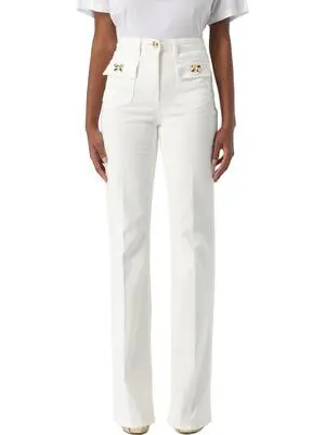 Elisabetta Franchi Straight Leg Jeans - Ivory