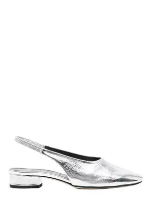 AeydĒ Metallic Slingback Pumps - Silver