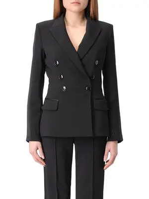 Elisabetta Franchi Double Breasted Jacket - Black