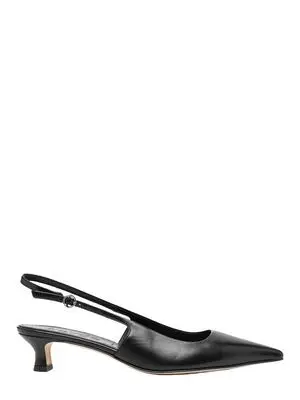 AeydĒ Catrina Smooth Leather Slingback Pumps - Black