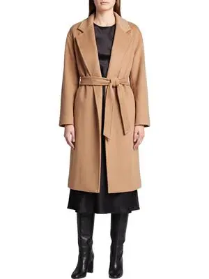 Max Mara Belted Wool Coat - Beige