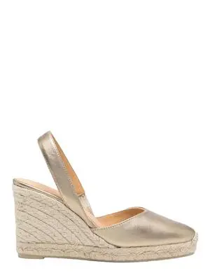 CastaÑer Metallic Wedge Espadrille - Gold
