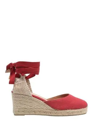 CastaÑer Castañer Espadrille Wedge With Tie Fastening Red