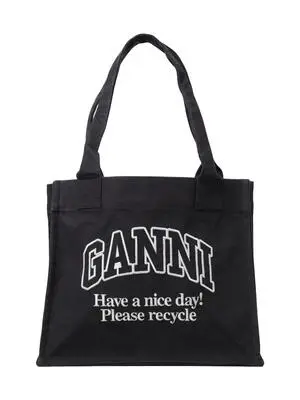 GANNI Tote Bag Black