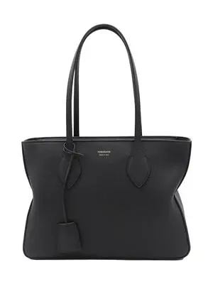 FERRAGAMO Star Medium Grained Leather Bag - Black
