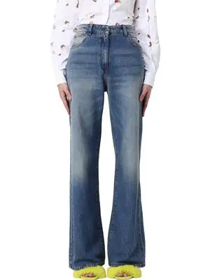 MSGM Wide Leg Jeans - Denim