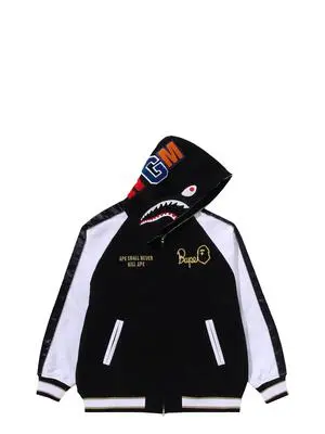 A BATHING APE Souvenir Shark Zip Hoodie - Black