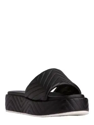 BEAUTIISOLES BEAUTIISOLES Deedee Platform Slide Sandal Black