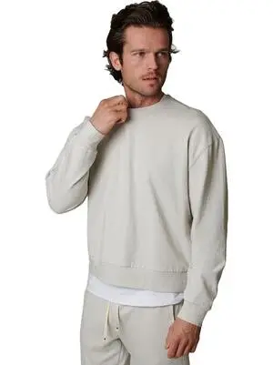 LEISURE LAB Cotton Lounge Crewneck Opal