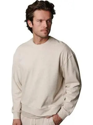 LEISURE LAB Cotton Lounge Crewneck Quartz