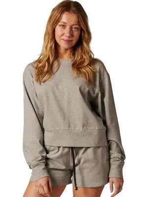 LEISURE LAB Cotton Lounge Crewneck - Labradorite