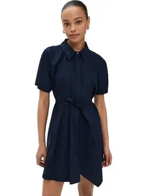 A.L.C. Julie Cotton Shirt Dress - Navy