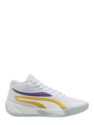 PUMA Court Pro Lakers Sneakers - White/yellow Sizzle/team Violet