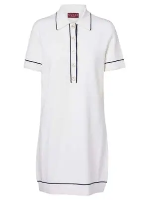 Gucci Wool Polo Shirt Dress - White