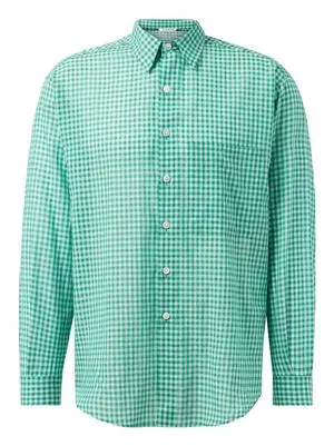 Auralee Gingham Cotton Shirt - Green