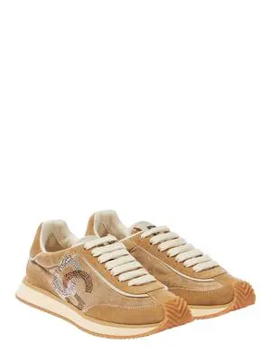 Dolce & Gabbana Dg Leather-trimmed Sneakers - Brown
