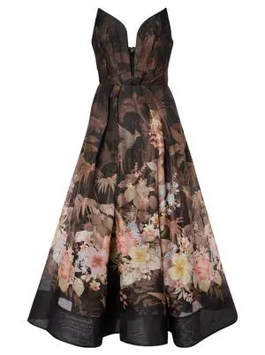 Zimmermann Illuminate Draped Midi Dress - Black
