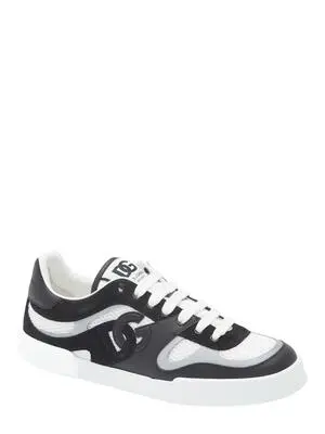 Dolce & Gabbana Mesh And Leather Sneakers - 89697-bianco/ Nero