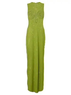 JEAN PAUL GAULTIER Appliqué Maxi Dress - Green