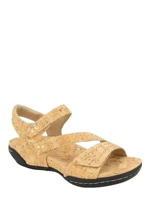 Jambu Makayla Casual Flat Sandal - Cork Shimmer