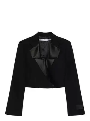 Alexander Wang Double-breasted Cropped Blazer - Black
